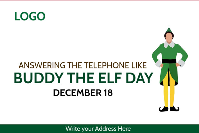 White Illustrative Answering The Telephone Like Buddy The Elf Day ...