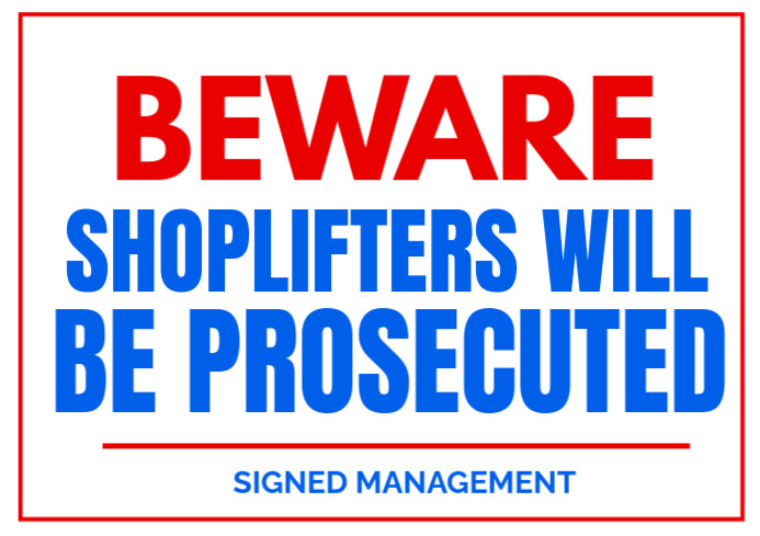 White Illustrative Beware Sign A4 Template | PosterMyWall