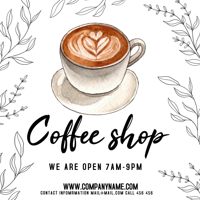 White Illustrative Black And White Simplicity Template | PosterMyWall