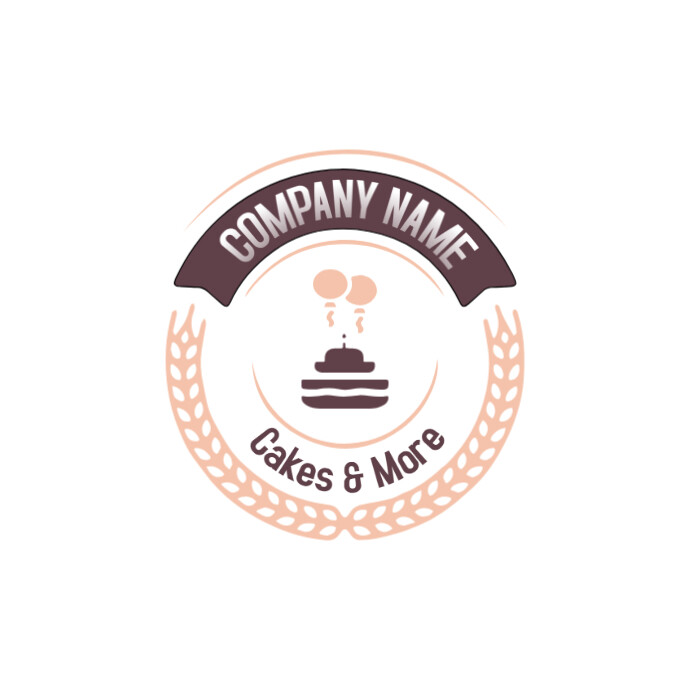 White Illustrative Cakes Pasteries Confectionery Bakery Logo Template ...