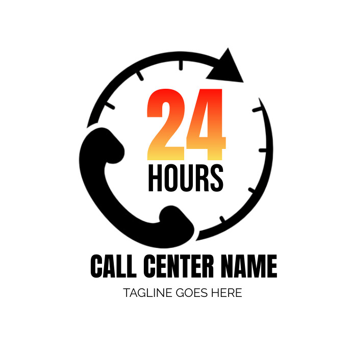 Copy of White Illustrative Call Center Logo Logo | PosterMyWall