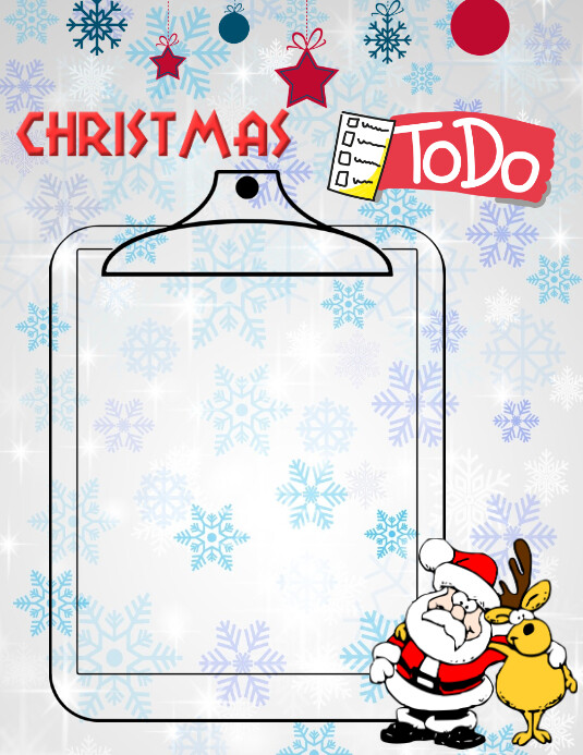 Copy of White Illustrative Christmas List Flyer (us Letter) | PosterMyWall