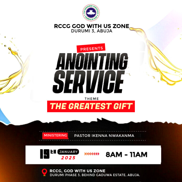 Copy of White Illustrative Church Anointing Service Instagram Post ...