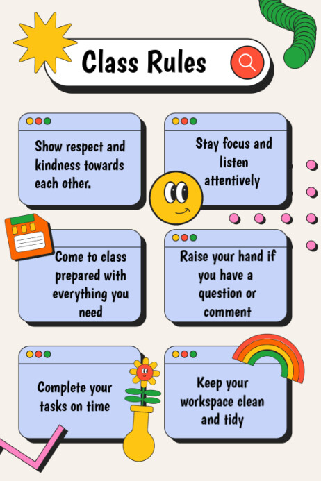 Class rule Template | PosterMyWall