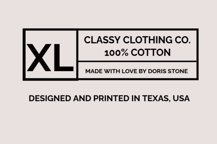 Copy of White Illustrative Clothing Tag Label Poster | PosterMyWall