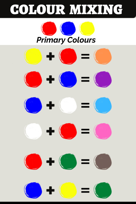 Copy of White Illustrative Colour Mixing Pinterest P | PosterMyWall