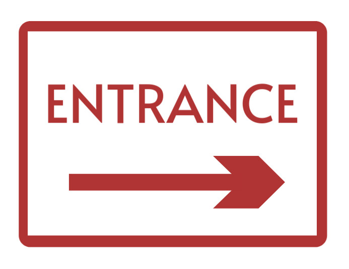 Copy of White Illustrative Entrance Sign And Direction Flyer (us Letter ...