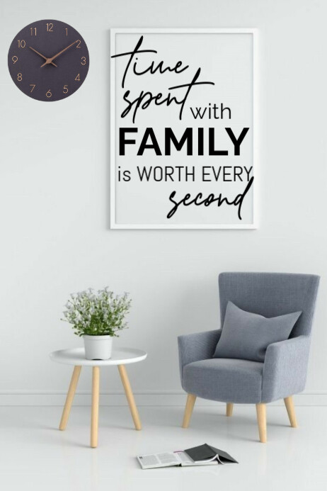 White Illustrative Family Motivational Inspirational Post Poster Template | PosterMyWall