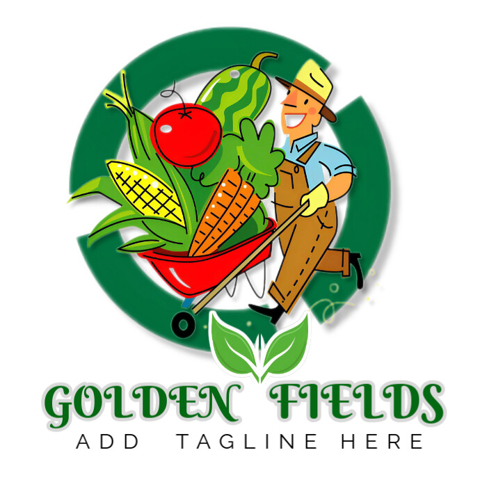White Illustrative Farm Agricultural Logo Template | PosterMyWall