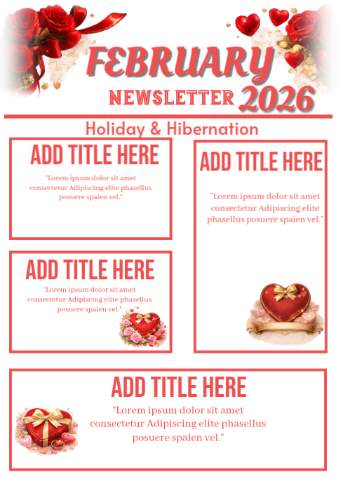 Plantilla de White Illustrative February Newsletter A3 | PosterMyWall