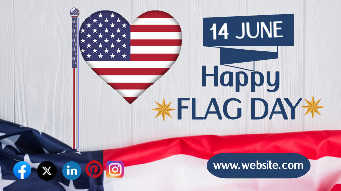 Copy of White Illustrative Flag Day Twitter Post | PosterMyWall