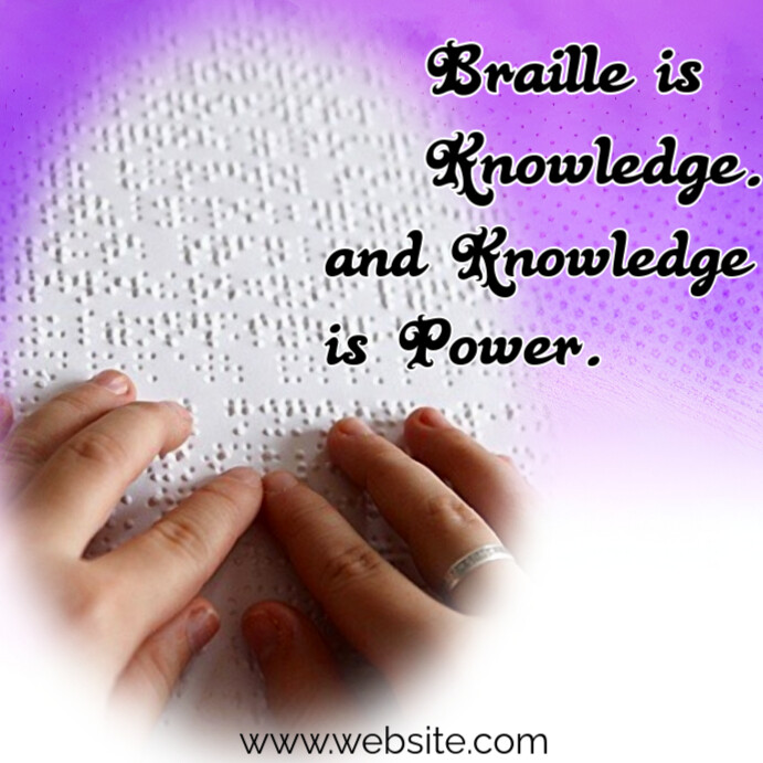 White Illustrative Free Braille Day Template Instagram Post | PosterMyWall