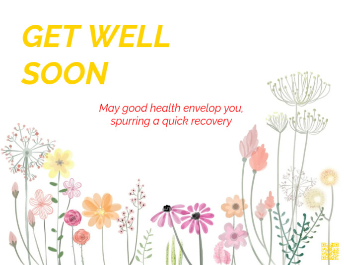 Copy of White Illustrative Get Well Soon Flyer (us Letter) | PosterMyWall
