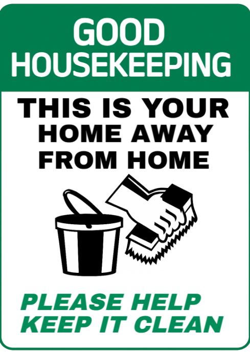 Plantilla de White Illustrative Good Housekeeping Reminder Poster ...