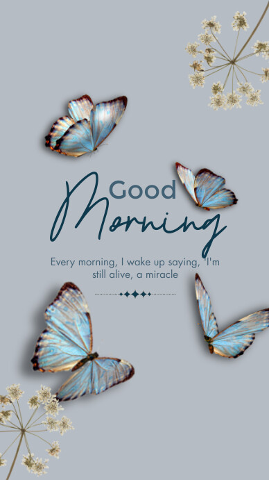 White Illustrative Good Morning Instagram Sto Template | PosterMyWall