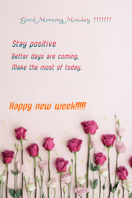 Modèle White Illustrative Good Morning Monday!!! Poster | PosterMyWall