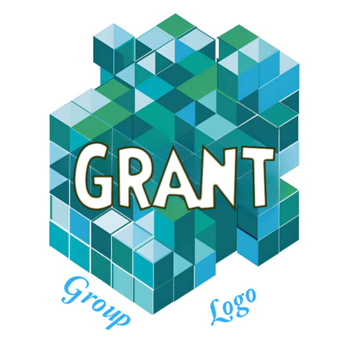 White Illustrative Grant Company Logo Templat | PosterMyWall