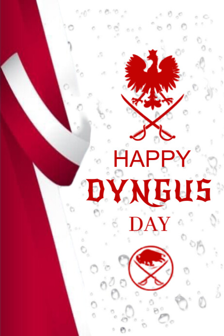 Copy of White Illustrative Happy Dyngus Day Poster | PosterMyWall