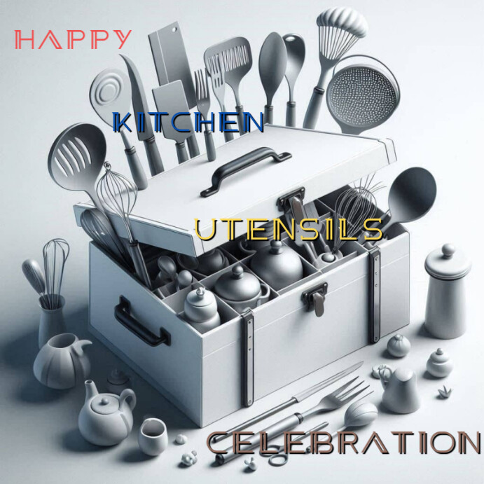 Copy of White Illustrative Happy Kitchen Utensils Celebration Instagram ...