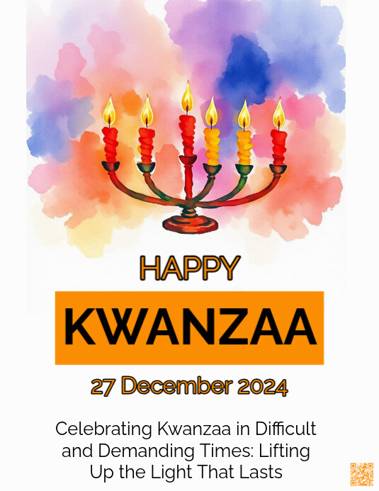 Plantilla de White Illustrative Happy Kwanzaa Day Flyer (us Letter ...