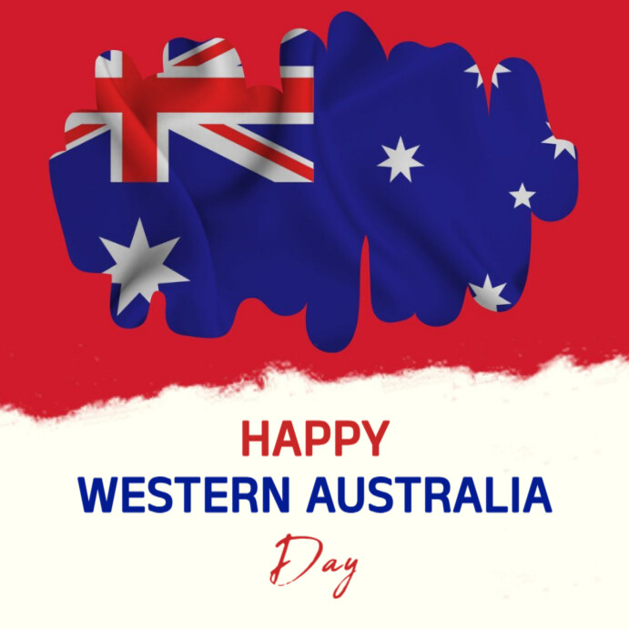 White Illustrative Happy Western Australia Day Flyer Instagram Post ...