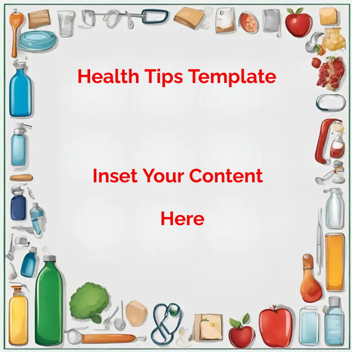 Plantilla de White Illustrative Health Tips Template | PosterMyWall