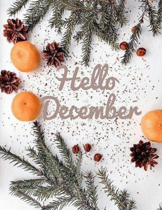 Copy of White Illustrative Hello December Flyer (us Letter) | PosterMyWall