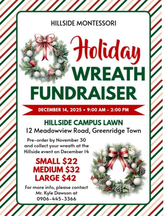 White Illustrative Holiday Wreath Fundraiser Flyer (us Letter) Template ...