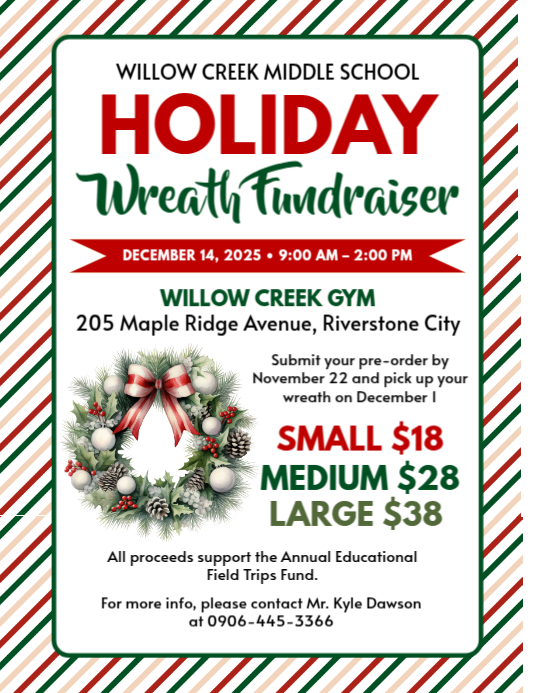 Plantilla de White Illustrative Holiday Wreath Fundraiser Flyer (us ...