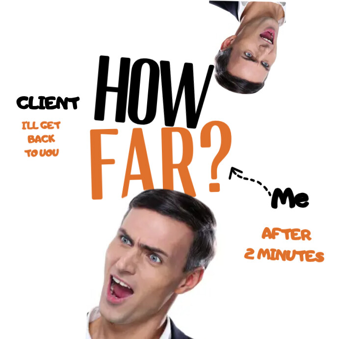 Copy of White Illustrative How Far? Instagram Post | PosterMyWall