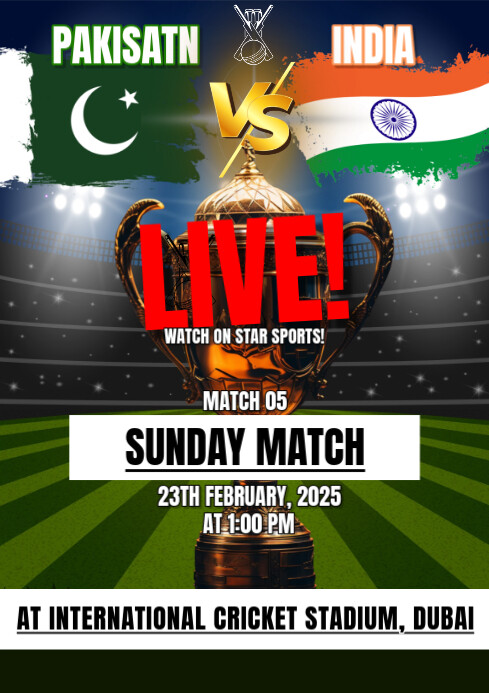 Copy of White Illustrative Icc Championship Trophy 2025 A4 | PosterMyWall