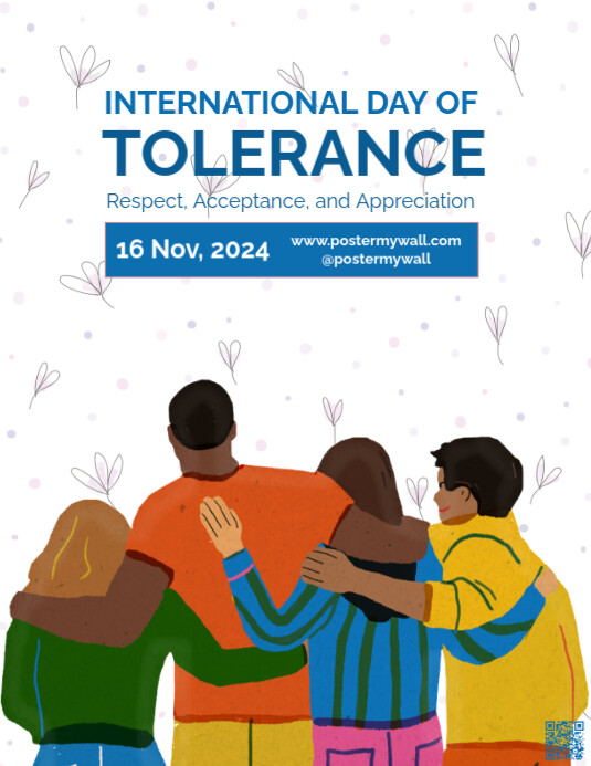 White Illustrative International Day Of Tolerance Flyer (us Letter ...