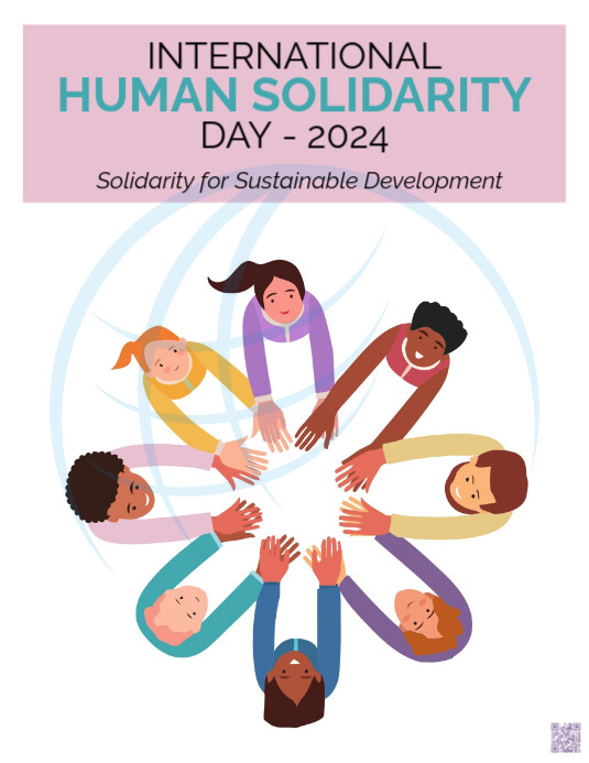 White Illustrative International Human Solidarity Day Flyer (us Letter ...