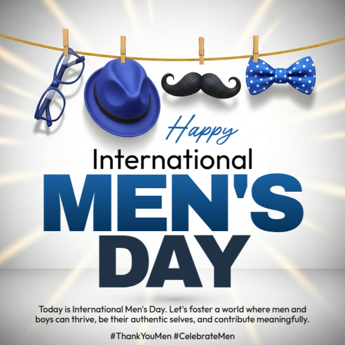 Copy of White Illustrative International Men’s Day Instagram Post ...