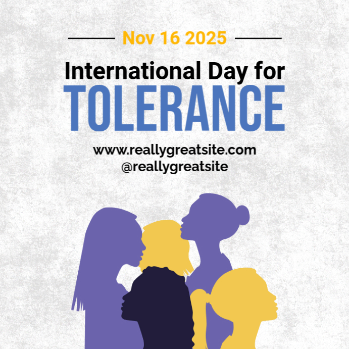 White Illustrative International Tolerance Day Instagram Post Template ...