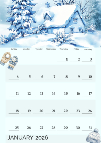 January 2025 Calendar A4 Template | PosterMyWall