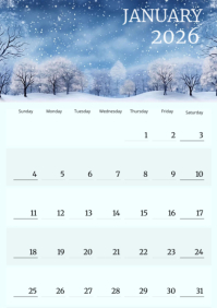 January 2025 Calendar Template | PosterMyWall
