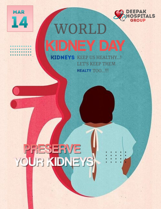 Copy of White Illustrative Kidney Day Flyer (us Letter) | PosterMyWall