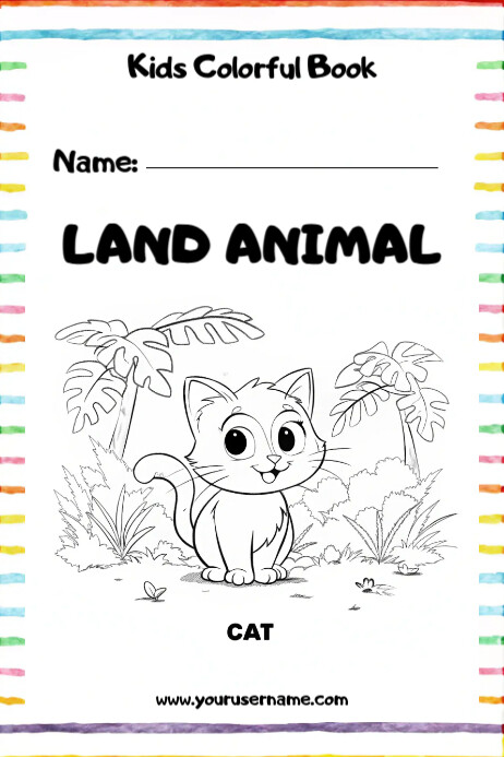 Copy of White Illustrative Kids Coloring Activity Poster | PosterMyWall
