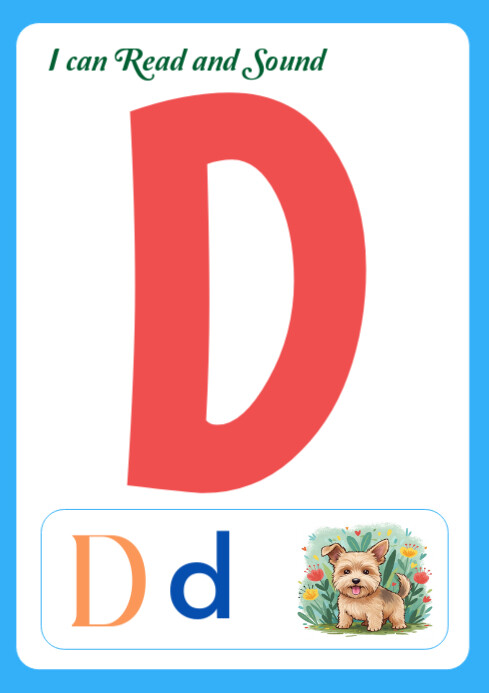 Copy of White Illustrative Letter Work A4 (letter D) | PosterMyWall