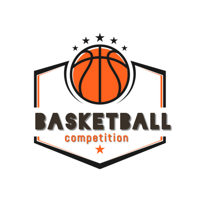 Copy of White Illustrative Logo Basketball Logo | PosterMyWall
