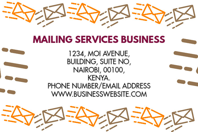 Copy of Mailing Services Address Label Banner 4' × 6' | PosterMyWall