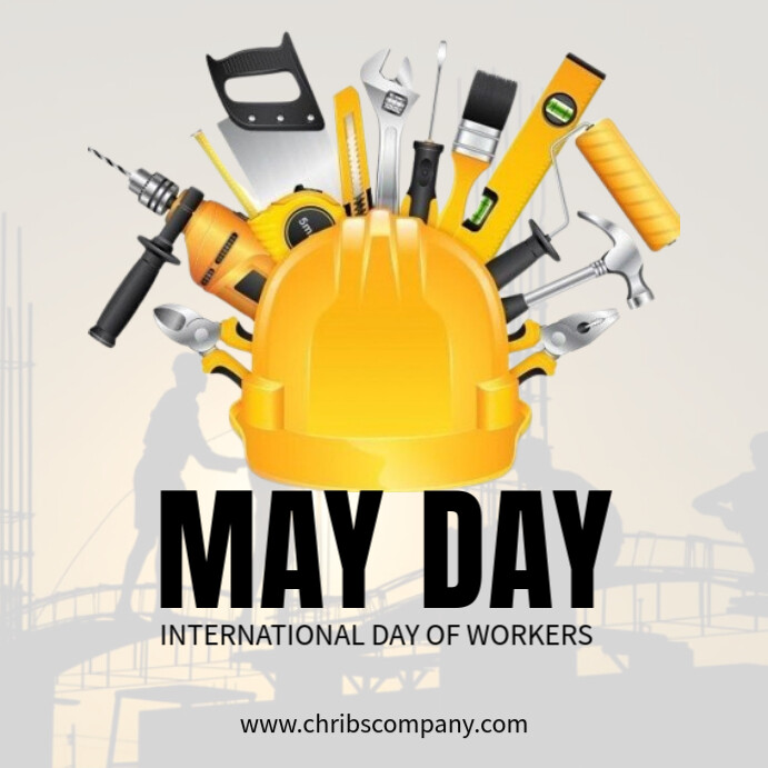 White Illustrative May Day Template Instagram Post | PosterMyWall