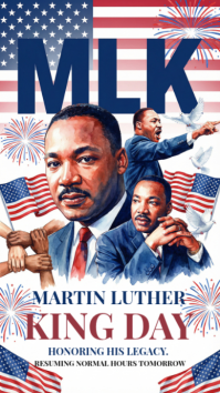 White Illustrative Mlk Day Instagram Story Template | PosterMyWall
