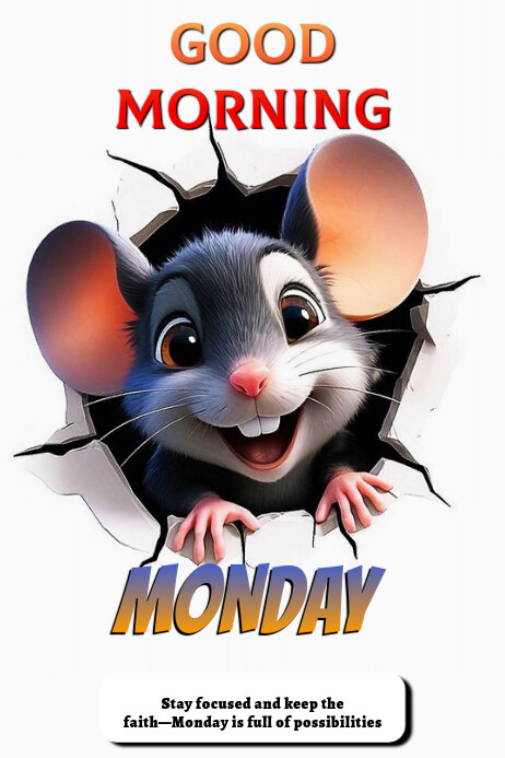 White Illustrative Monday Post Poster Template | PosterMyWall