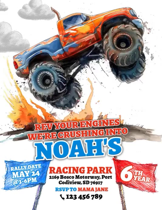 Monster Truck Rally Flyers Template | PosterMyWall