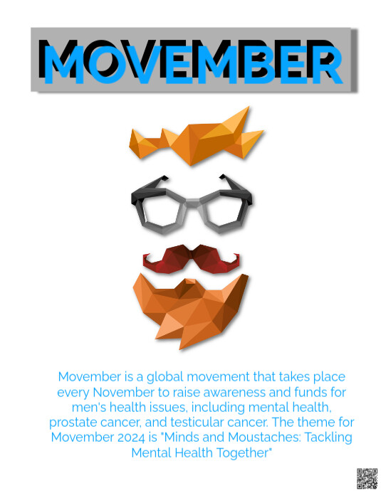 Copy of White Illustrative Movember Flyer (us Letter) | PosterMyWall