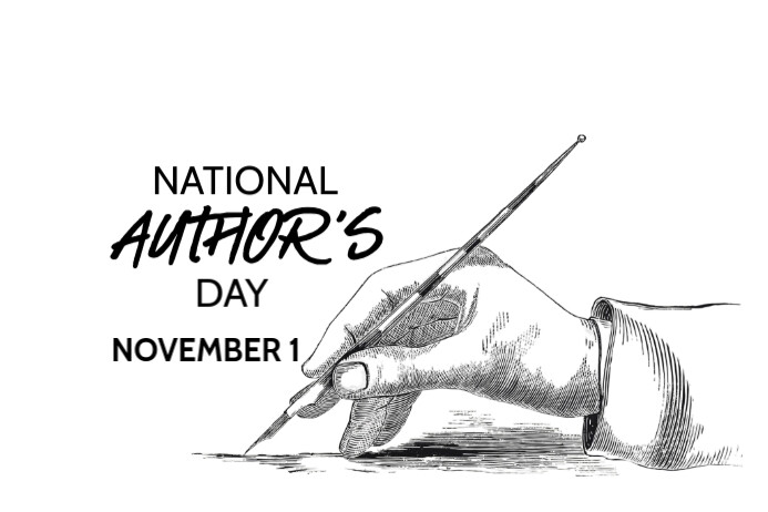 Copy of White Illustrative National Author's Day Poster | PosterMyWall