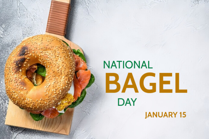 Copy of White Illustrative National Bagel Day Poster | PosterMyWall