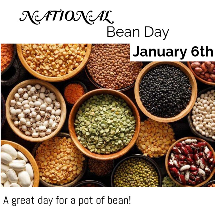 Copy of White Illustrative National Bean Day Instagram Post | PosterMyWall